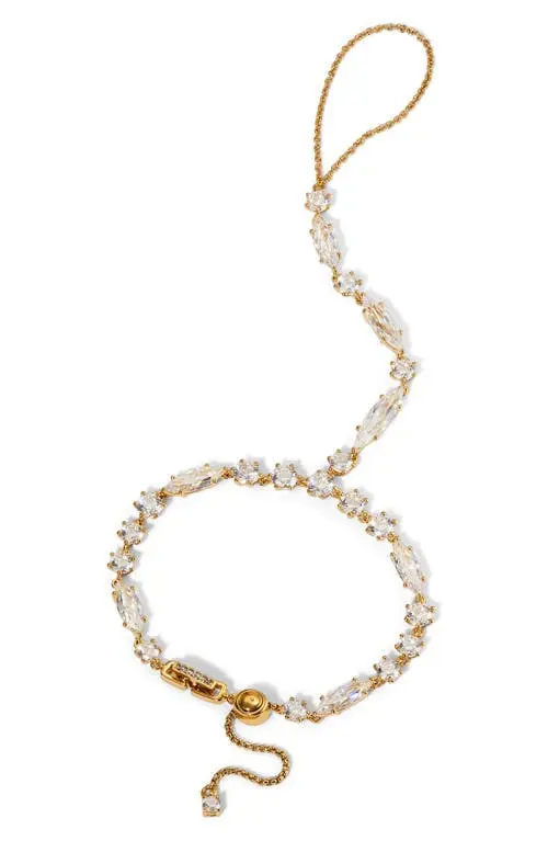 Nadri Beatrix Cubic Zirconia Hand Chain Bracelet - Gold