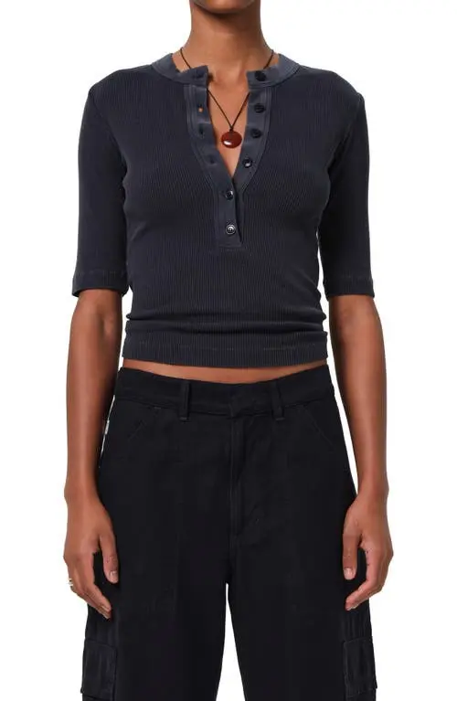 Citizens Of Humanity Nali Rib Henley - Charcoal