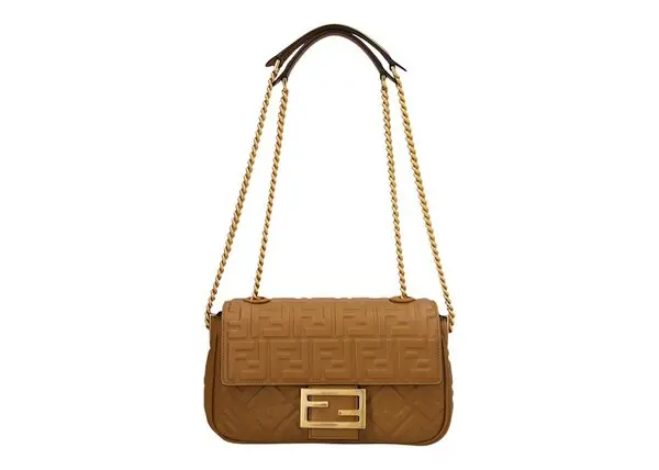 Fendi Baguette Midi Shoulder Bag - Brown