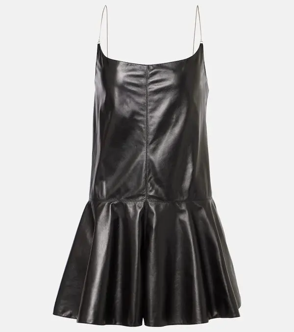 Alaïa Slip Leather Romper