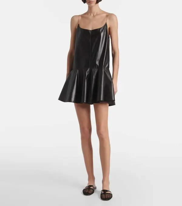 Alaïa Slip Leather Romper