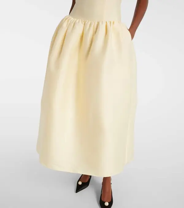 SELF-PORTRAIT Taffeta Midi Dress