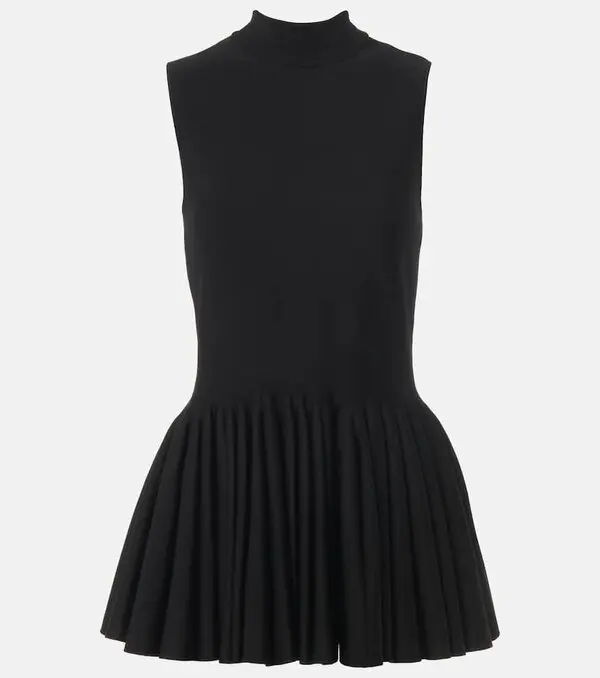 Alaïa Pleated Turtleneck Top
