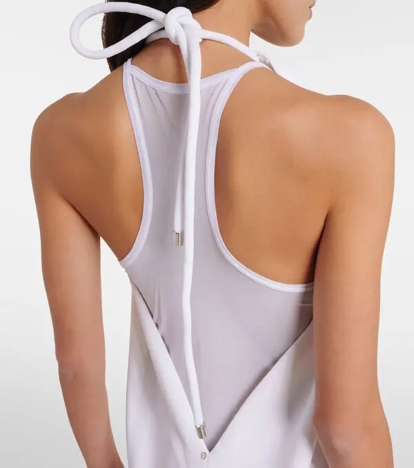 Sportmax Arizona Draped Halterneck Minidress - White