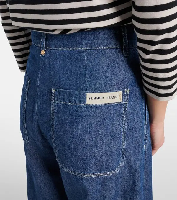 Max Mara Paul High-rise Wide-leg Jeans - Blue