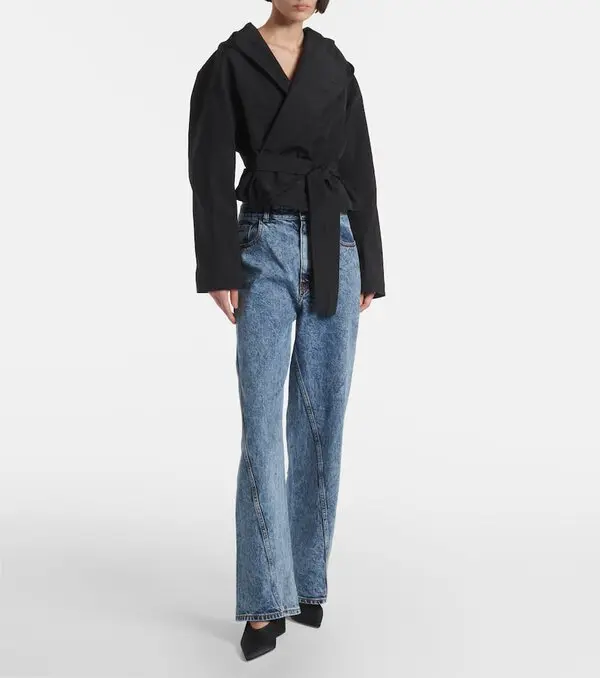 Alaïa Hooded Wrap Jacket