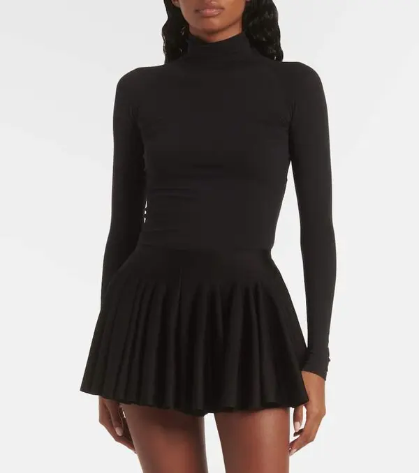 Alaïa Godet Pleated Shorts