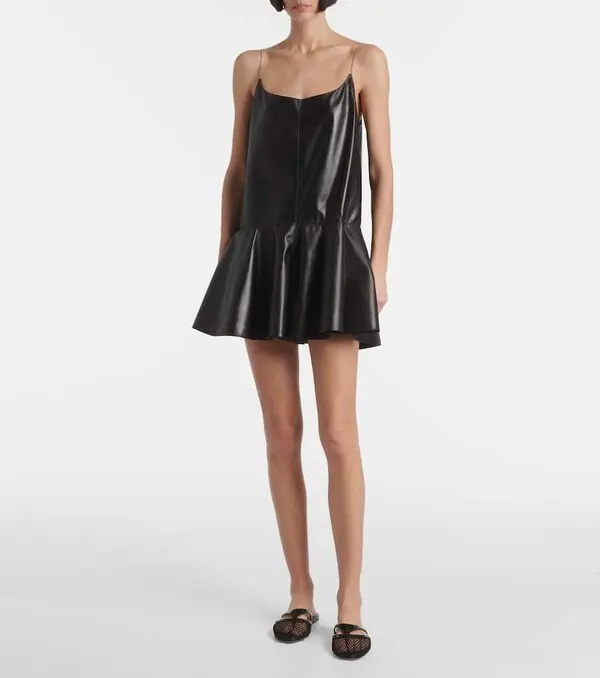 Alaïa Infradito Fishnet Mules - Black