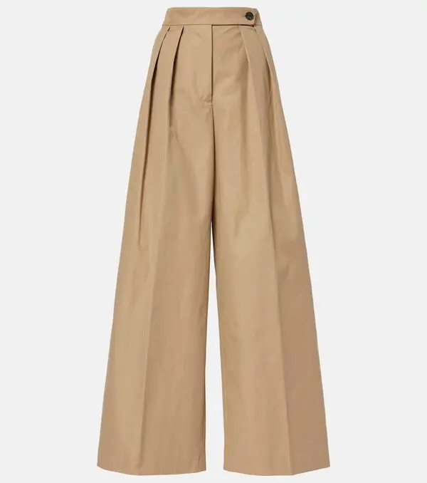 Dries Van Noten Low-rise Wide-leg Pants - Beige