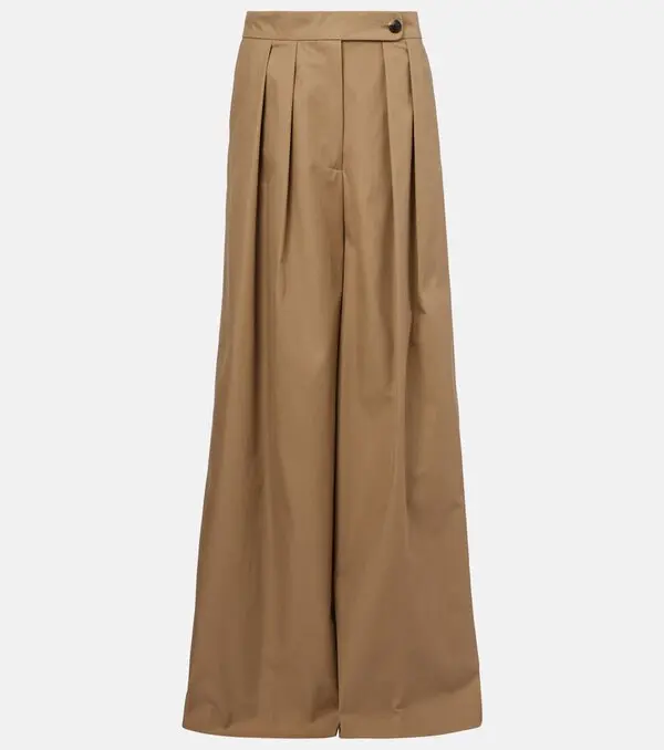 Dries Van Noten Low-rise Wide-leg Pants - Beige