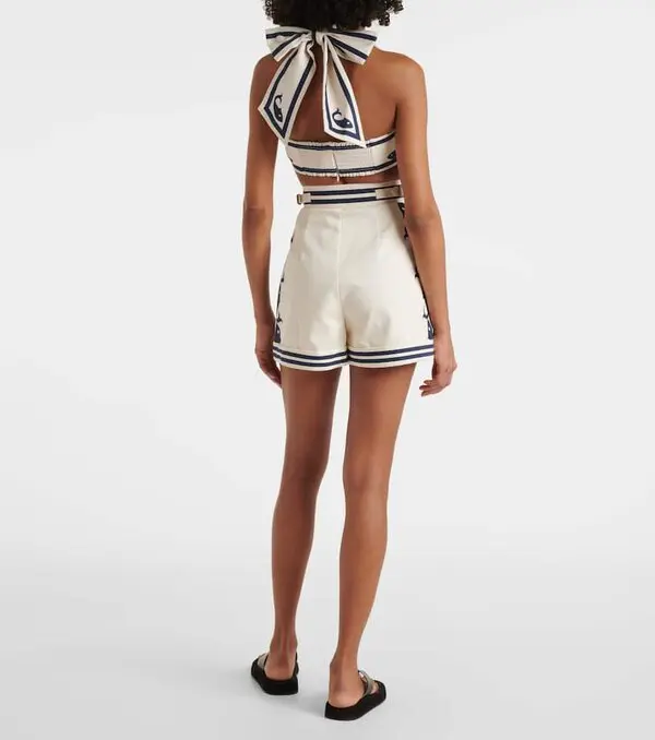 ALEMAIS Alémais Marine Striped Cotton Bra Top