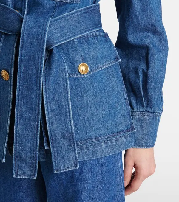 Valentino Garavani Belted Denim Jacket