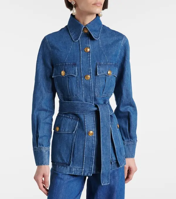 Valentino Garavani Belted Denim Jacket