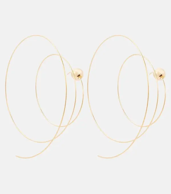 Alaïa Thin Spiral Earrings - Gold