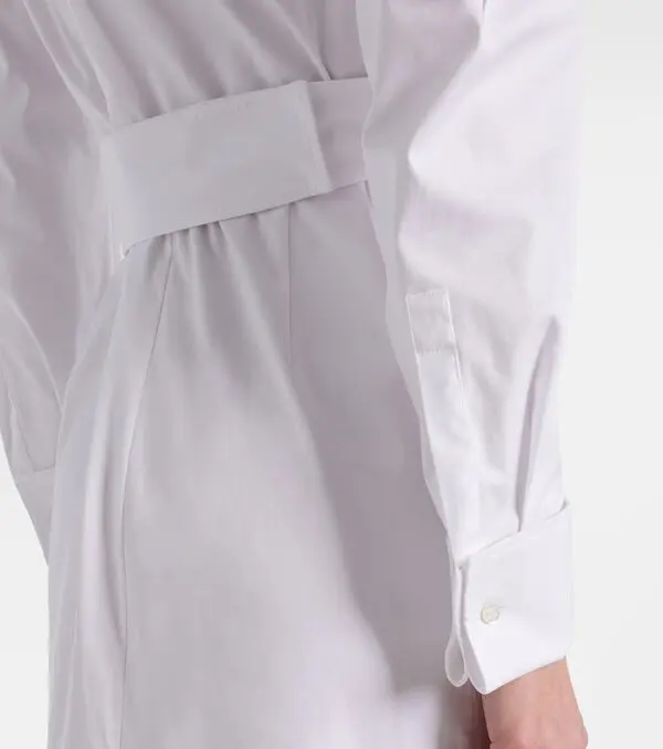 Max Mara Cotton-blend Twill Wrap Dress - White