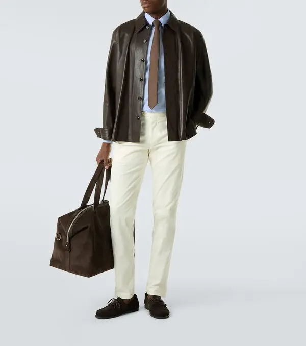 LARDINI Cotton Poplin Shirt - Blue