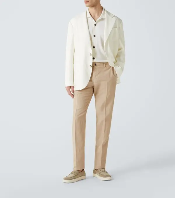 SLOWEAR Incotex Linen And Cotton Straight Pants