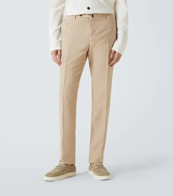 SLOWEAR Incotex Linen And Cotton Straight Pants