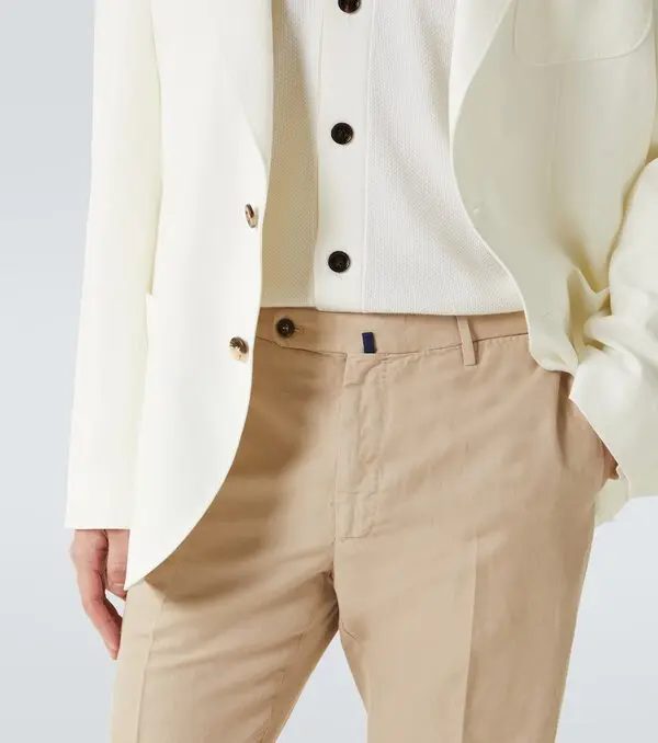 SLOWEAR Incotex Linen And Cotton Straight Pants