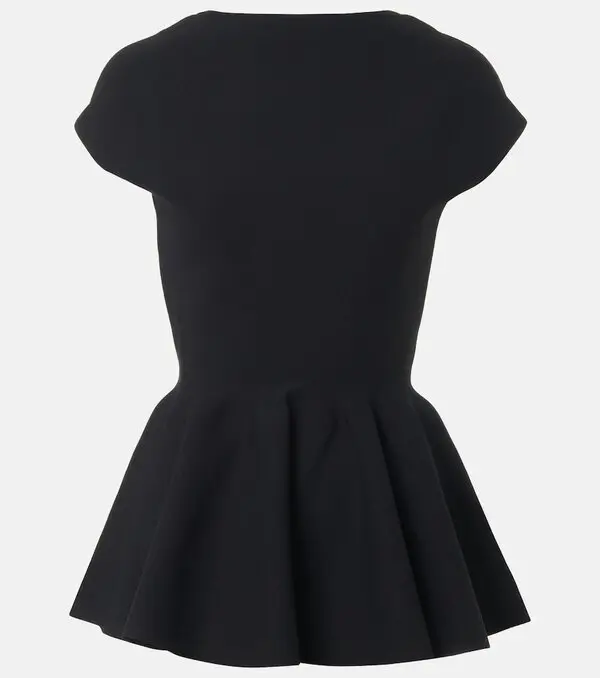 Alaïa Peplum Top - Black