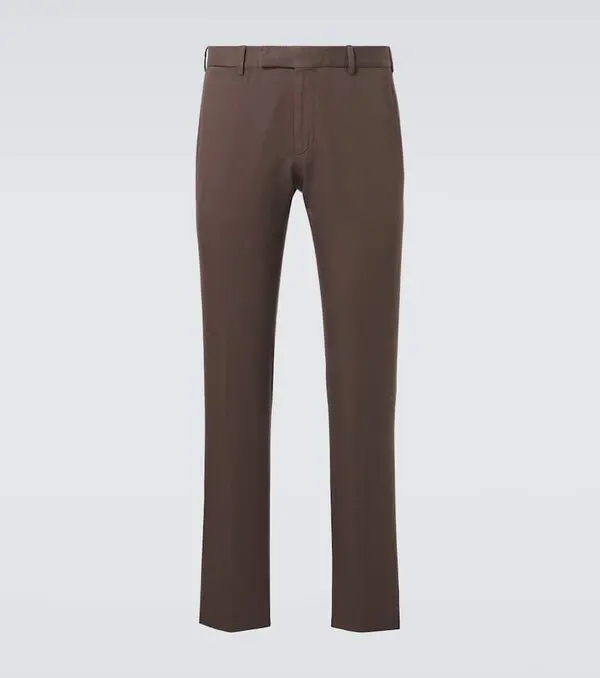 Zegna Cotton And Linen Chinos