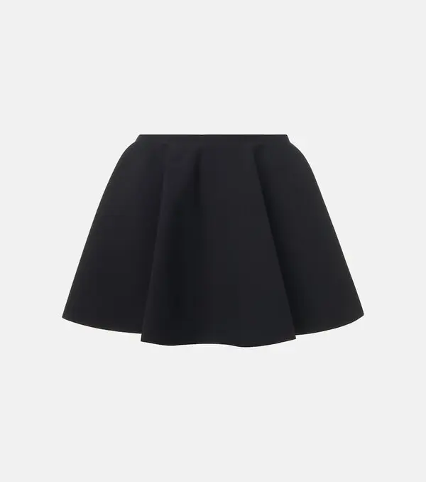 Alaïa Pleated Godet Miniskirt - Black