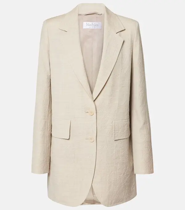 Max Mara Single-breasted Wool Blazer - Beige