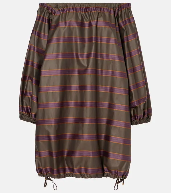 Max Mara Alcamo Cotton-blend Canvas Minidress - Multicoloured