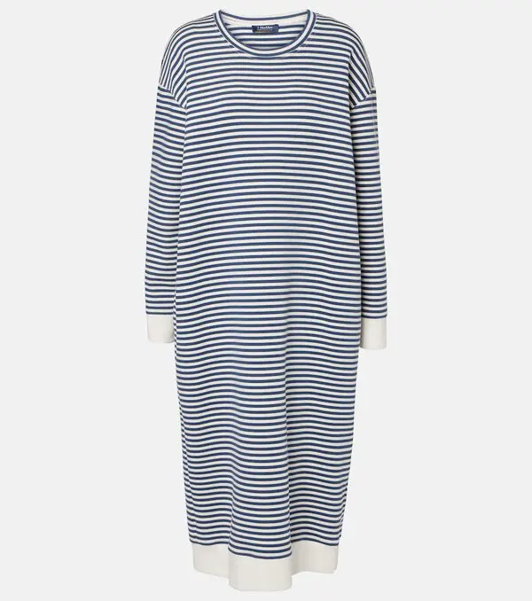 Max Mara Calla Striped Midi Dress - Blue