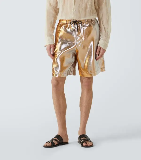 Dries Van Noten Metallic Shorts