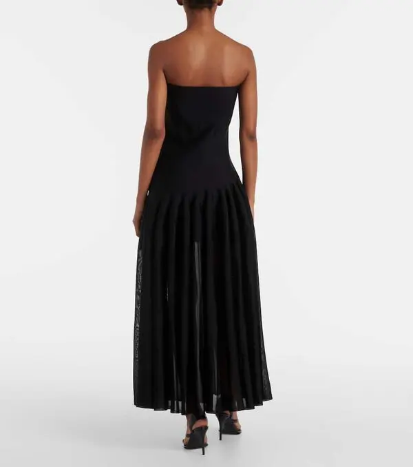 Alaïa Strapless Pleated Gown