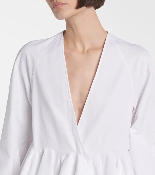 Alaïa Flare Cotton Blouse