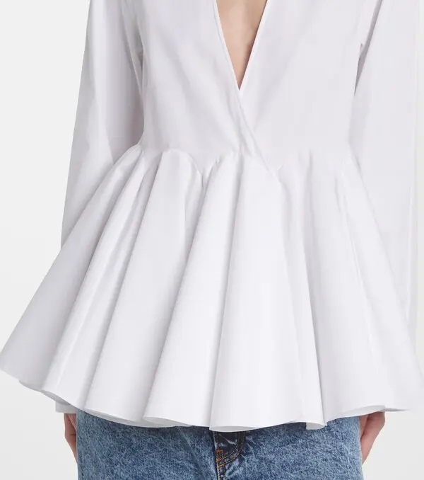 Alaïa Flare Cotton Blouse