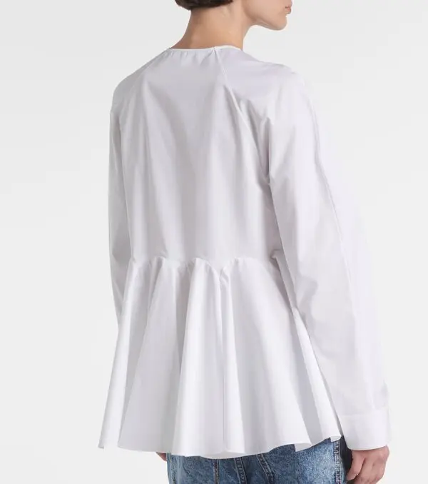 Alaïa Flare Cotton Blouse