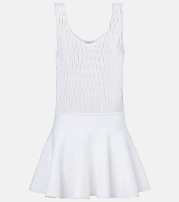 Alaïa Skater Mini Dress - White