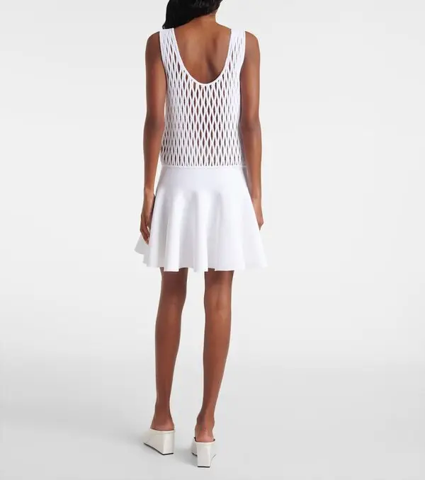 Alaïa Skater Mini Dress - White