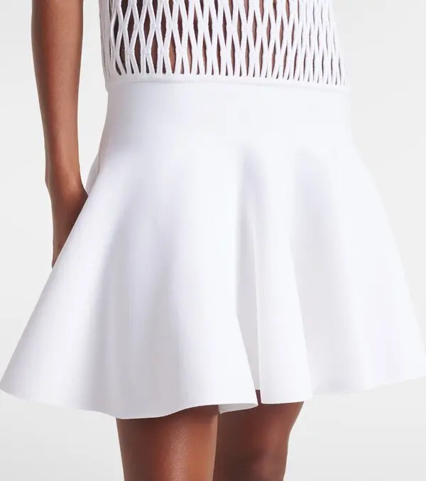 Alaïa Skater Mini Dress - White