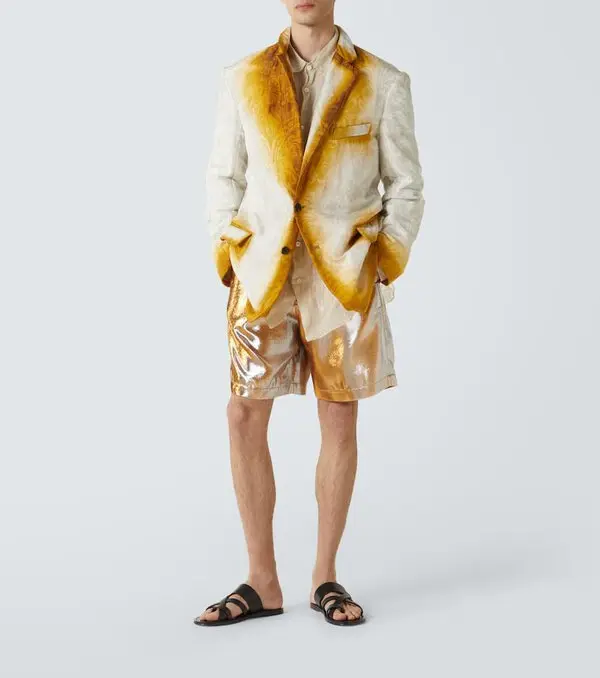 Dries Van Noten Metallic Shorts