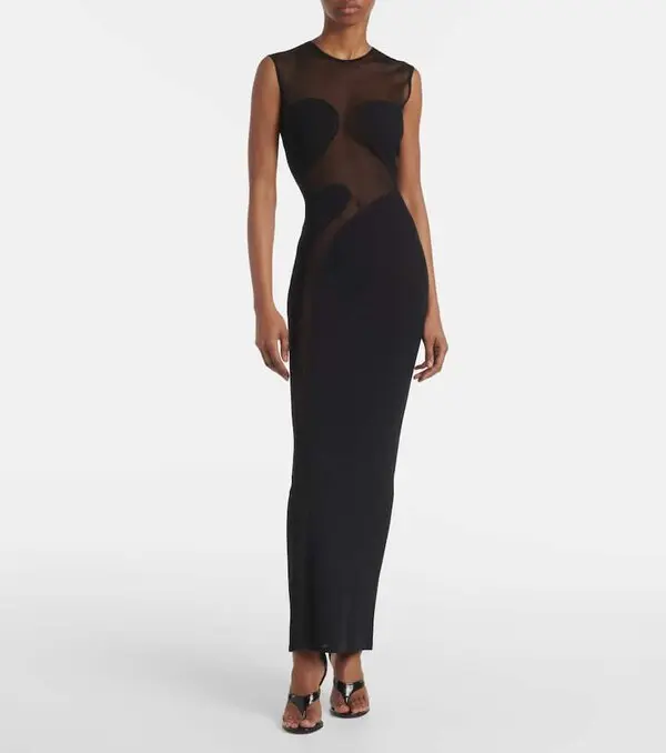 Alaïa Paneled Maxi Dress