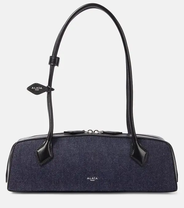 Alaïa Le Teckel Medium Denim Shoulder Bag - Blue