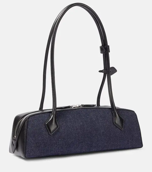 Alaïa Le Teckel Medium Denim Shoulder Bag - Blue