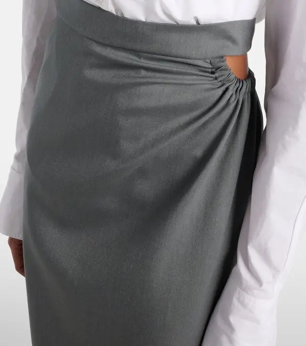 Max Mara Wool And Silk Maxi Skirt