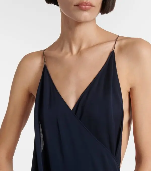 Alaïa Asymmetric Jersey Slip Dress