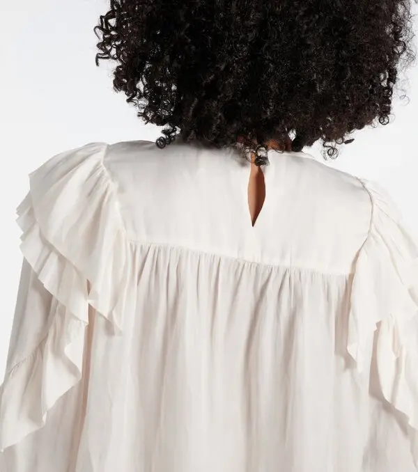 Isabel Marant Étoile Syrane Lace-trimmed Ruffled Top