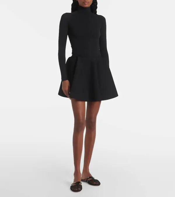 Alaïa Pleated Godet Mini Skirt