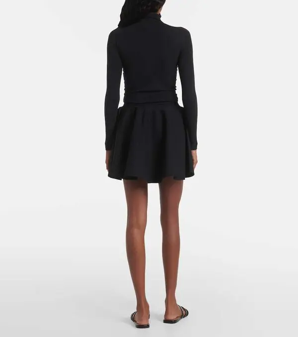 Alaïa Pleated Godet Mini Skirt