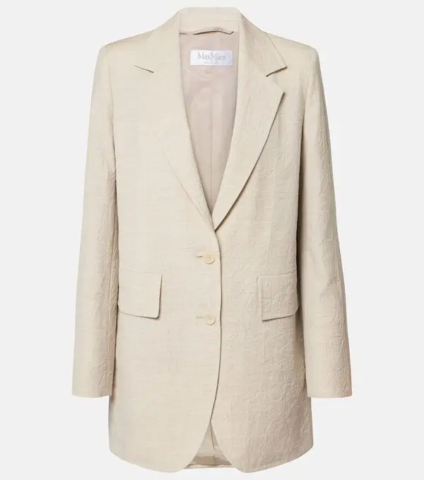 Max Mara Single-breasted Wool Blazer - Beige