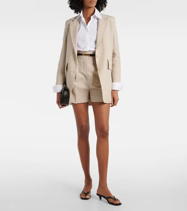 Max Mara Single-breasted Wool Blazer - Beige
