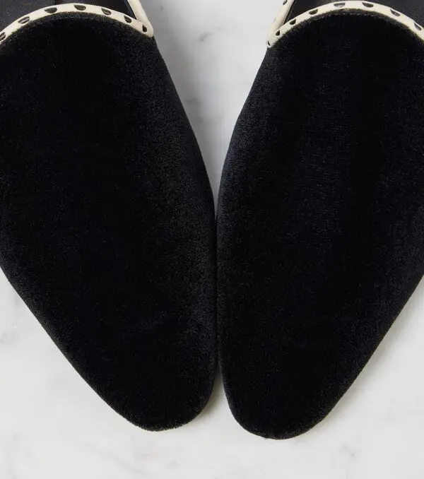 TOTEME Leather-lined Velvet Slippers