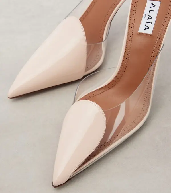 Alaïa Le Cour Abrait 90 Patent Leather Mules